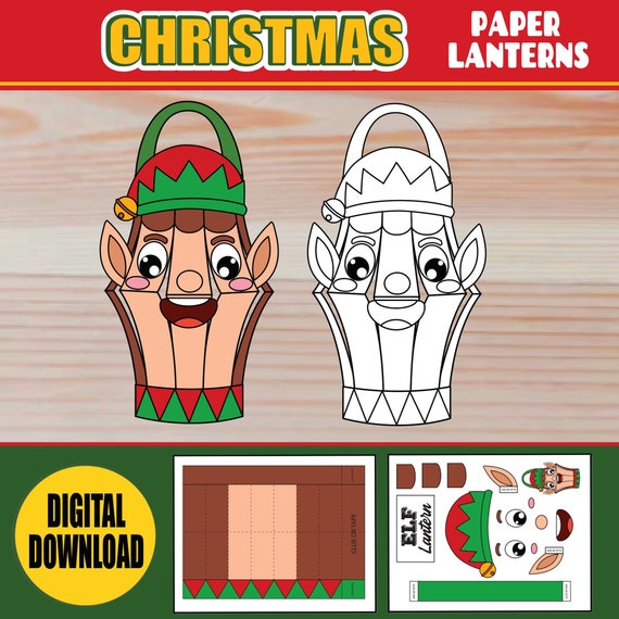 Printable Christmas Patterns Paper Lanterns Pack 5 Christmas 1 Paper
