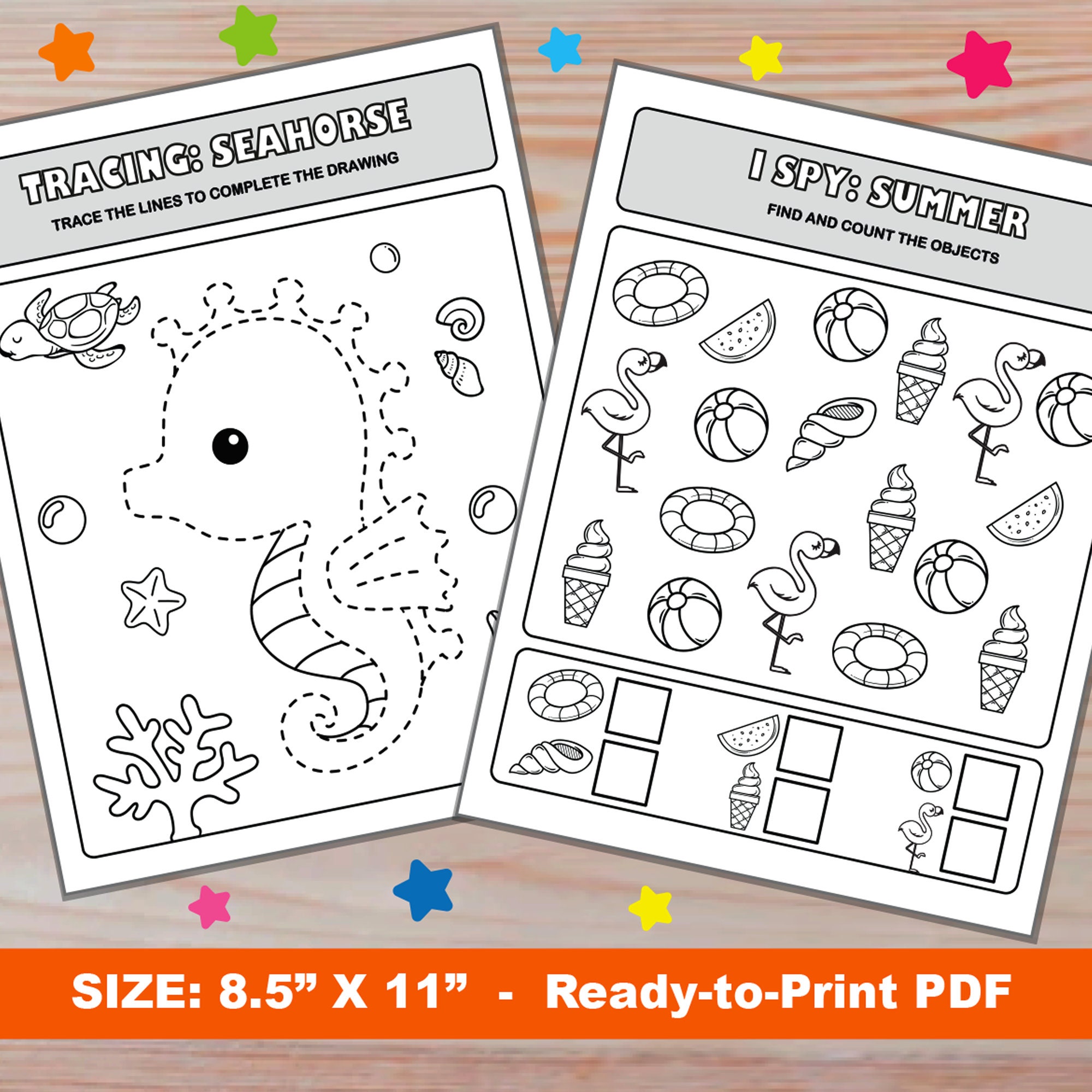 Summer Activity Kit for Kids PRINTABLE Summer Worksheets - Etsy
