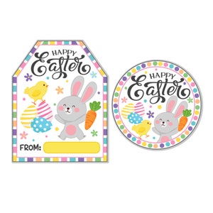 PRINTABLE Easter Gift Tags and Cards | Happy Easter Bunny Cards for ...