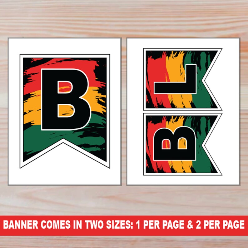 Black History Month PRINTABLE Banner Black History Month Garland ...