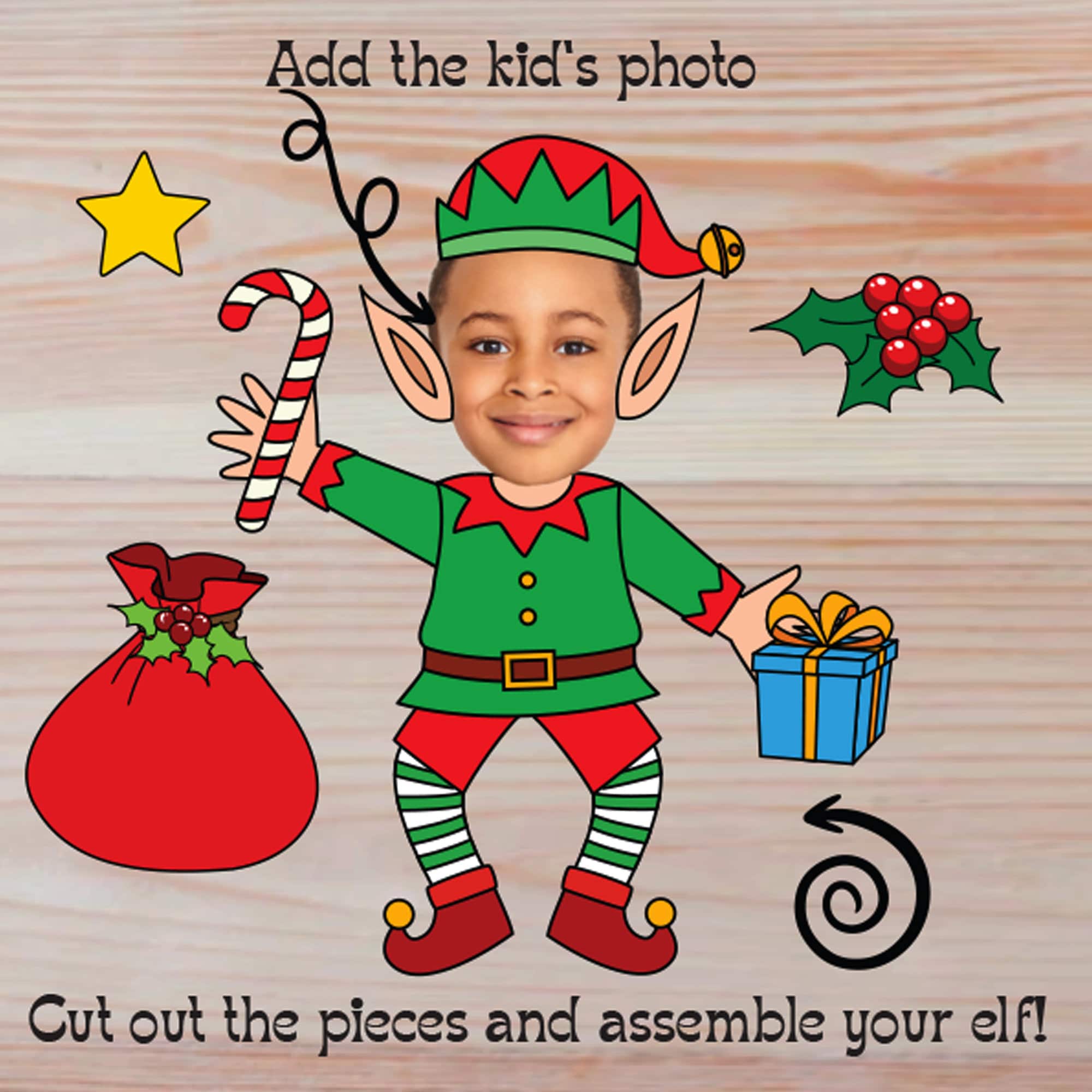 Christmas Craft for Kids Elf Yourself DIY Christmas Paper - Etsy