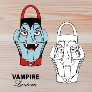 Vampire Paper Lantern Crafts | Halloween Monster Crafts PRINTABLE ...