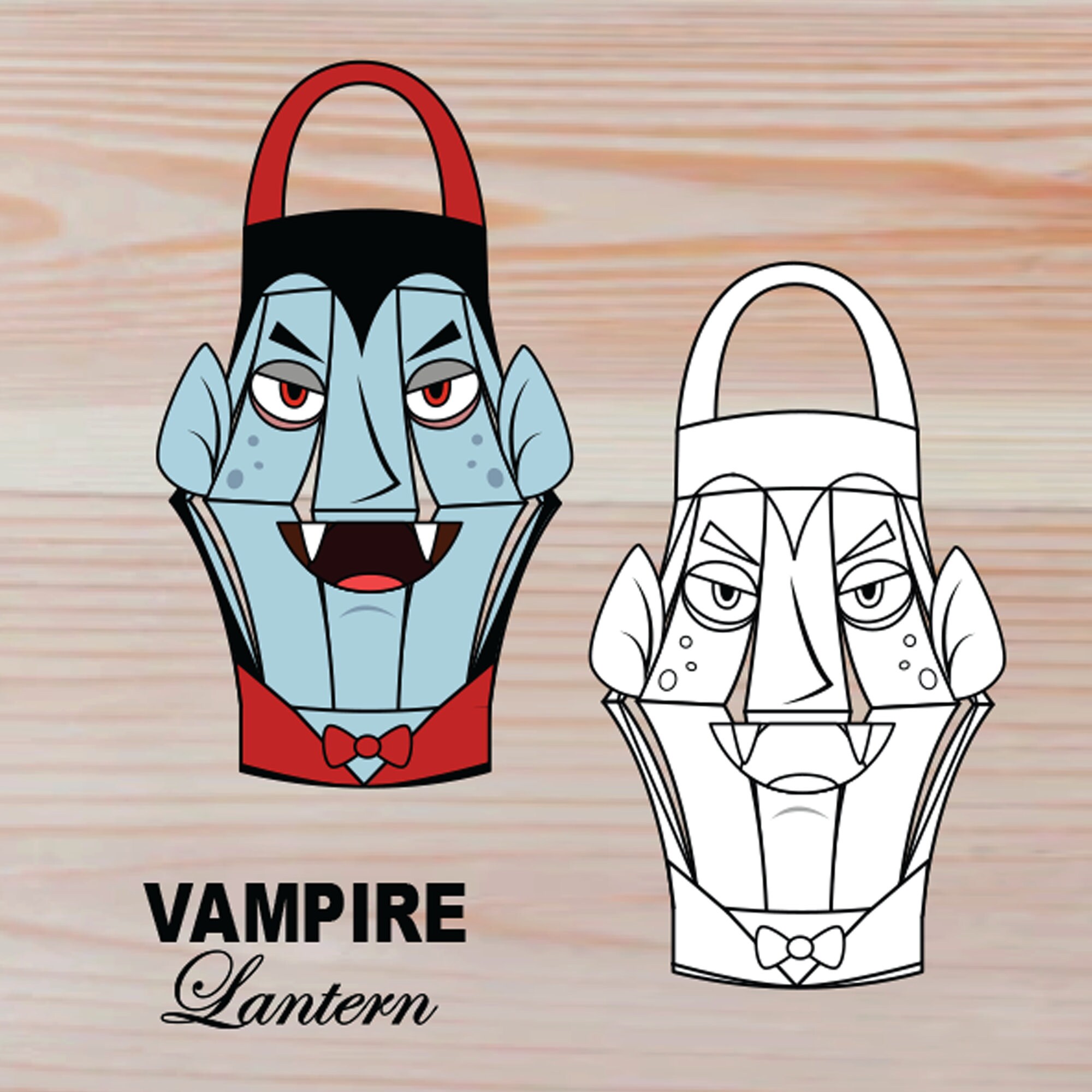 Vampire Paper Lantern Crafts | Halloween Monster Crafts PRINTABLE ...