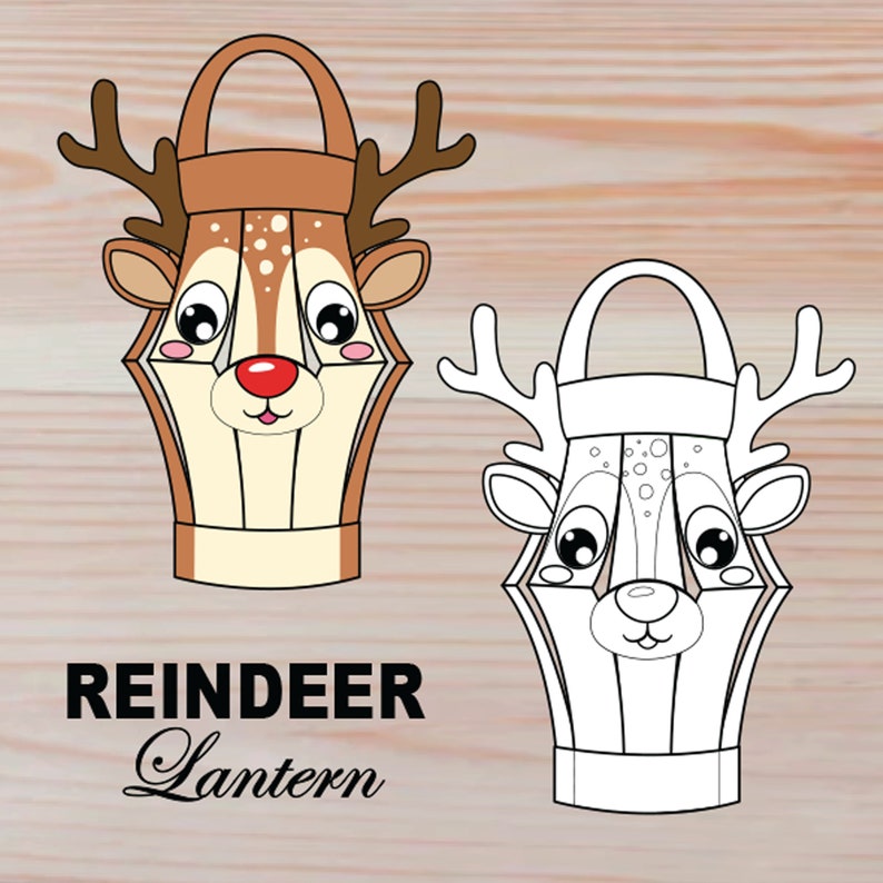 Reindeer Paper Lantern Crafts | Christmas Crafts PRINTABLE Activity ...