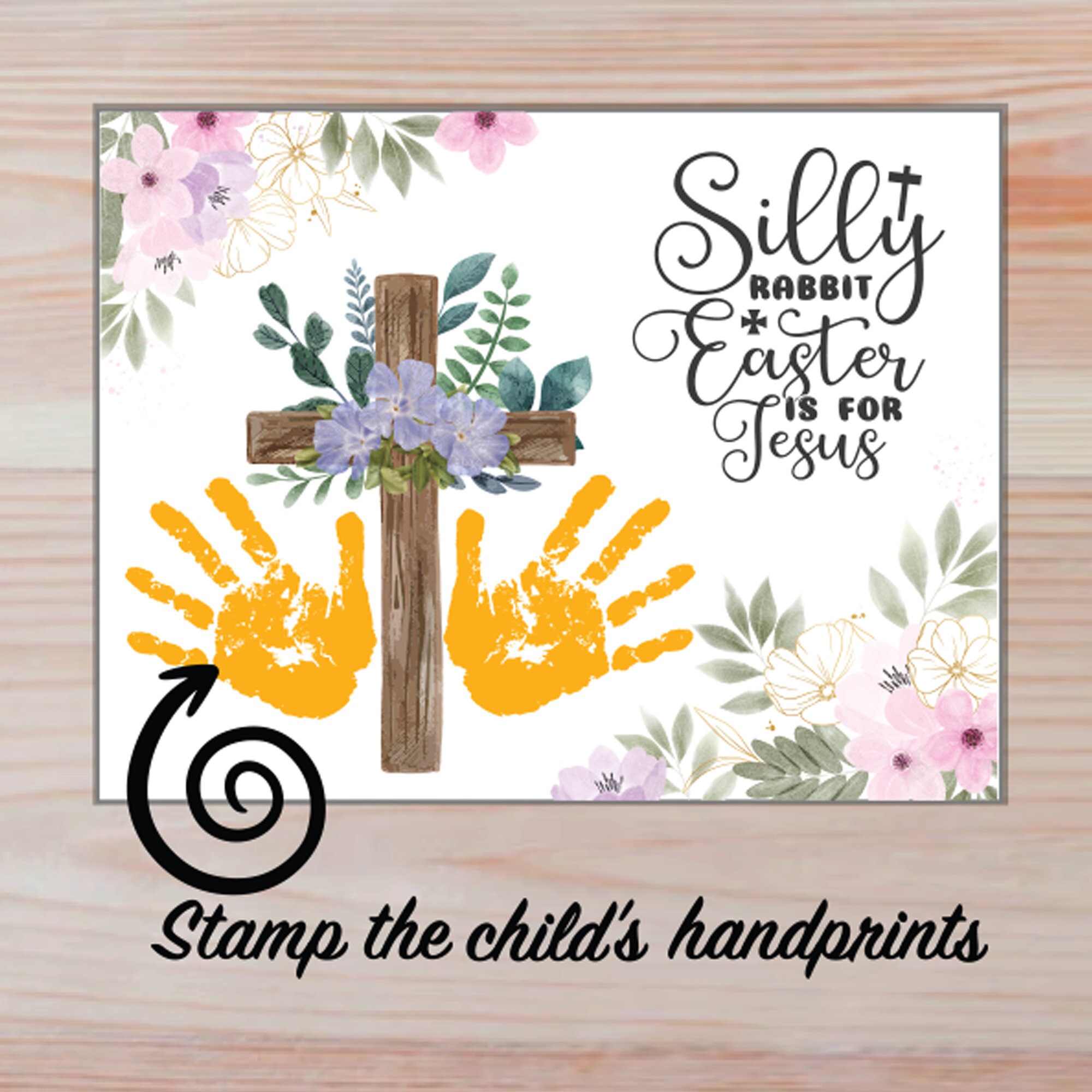 Easter Handprint Art Craft Silly Rabbit Easter is for Jesus Religious ...