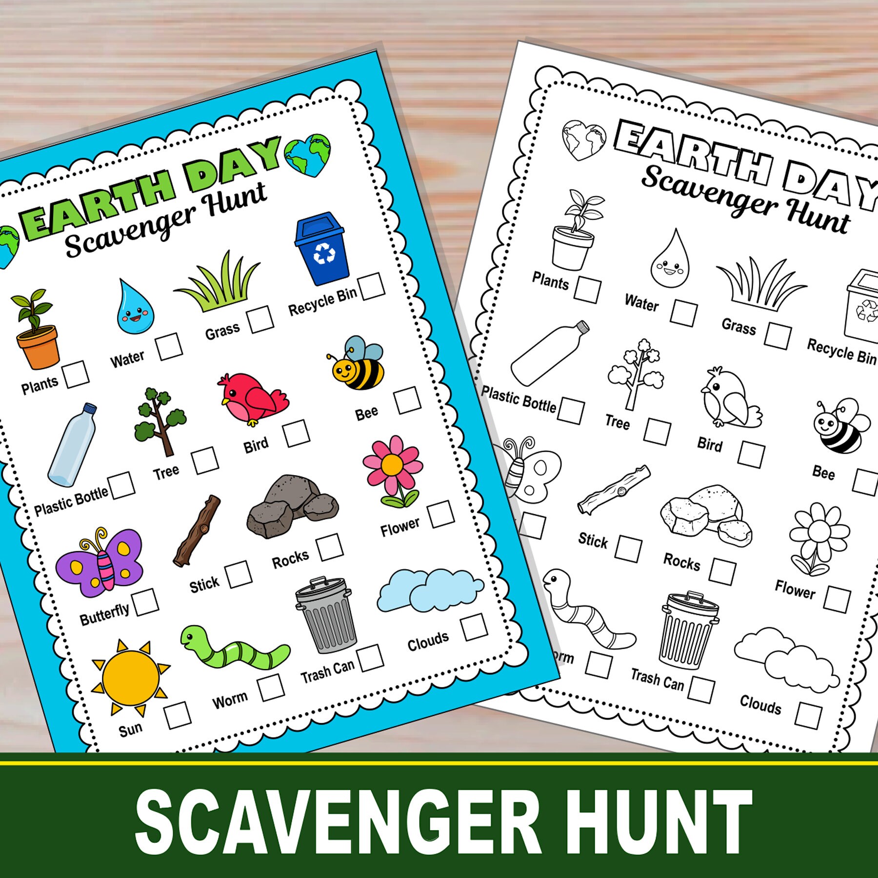 Earth Day Scavenger Hunt Earth Day I Spy PRINTABLE Games Earth Day ...