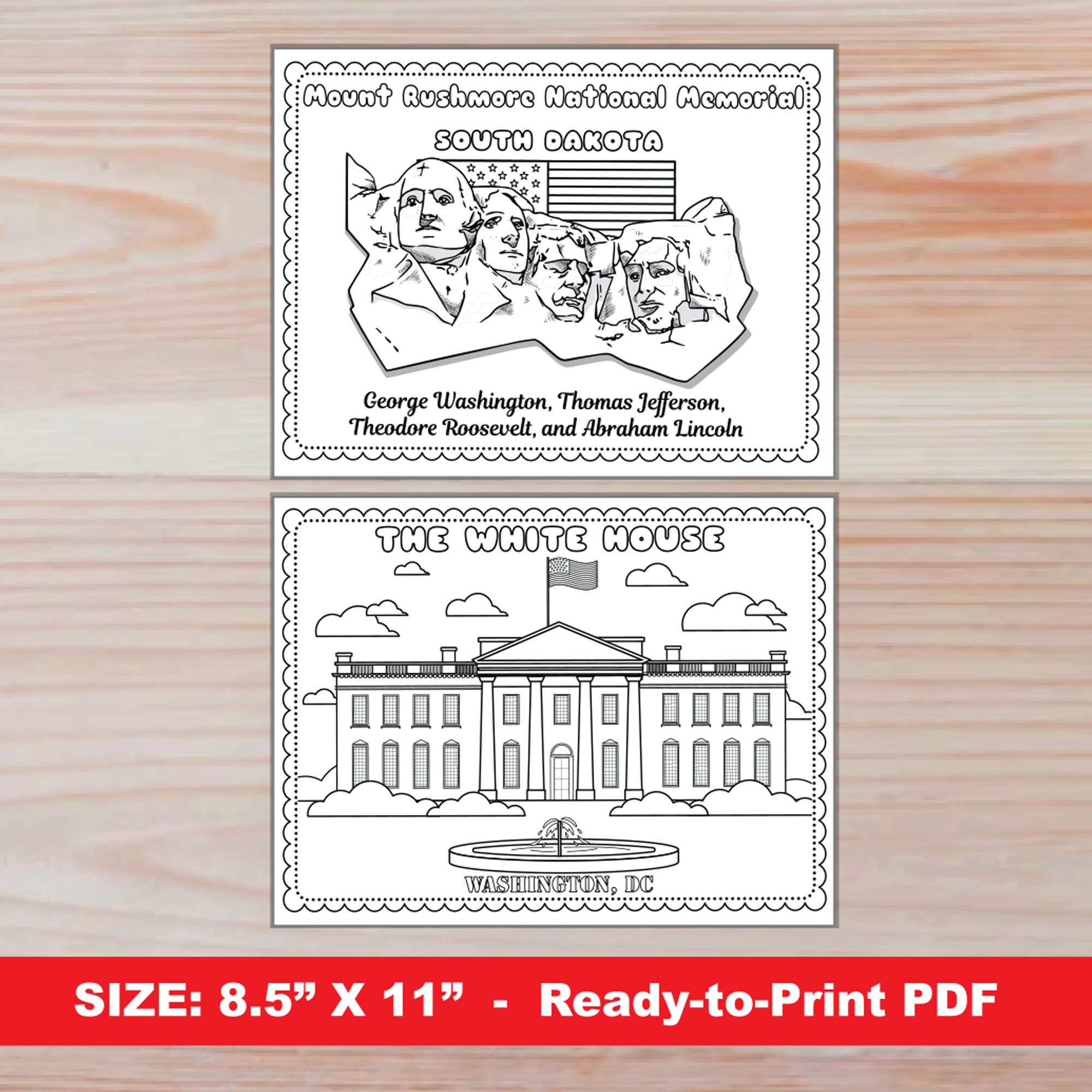 President's Day Activities for Kids PRINTABLE US Presidents Coloring ...