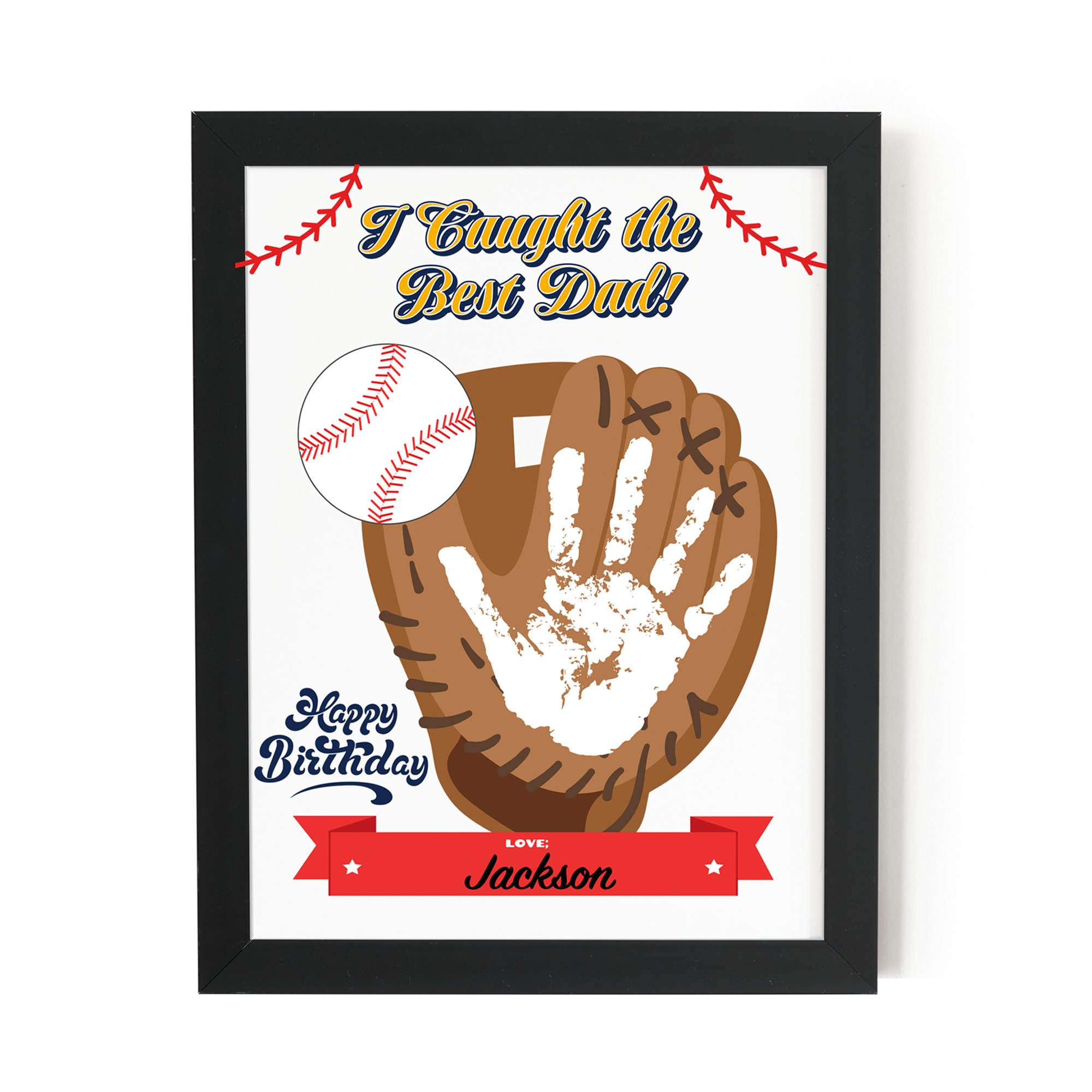 Dads Birthday Handprint Craft Baseball Happy Birthday - Etsy