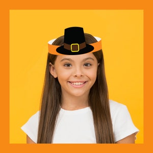 Thanksgiving Paper Crowns for Kids| PRINTABLE Hat Headbands| Craft ...