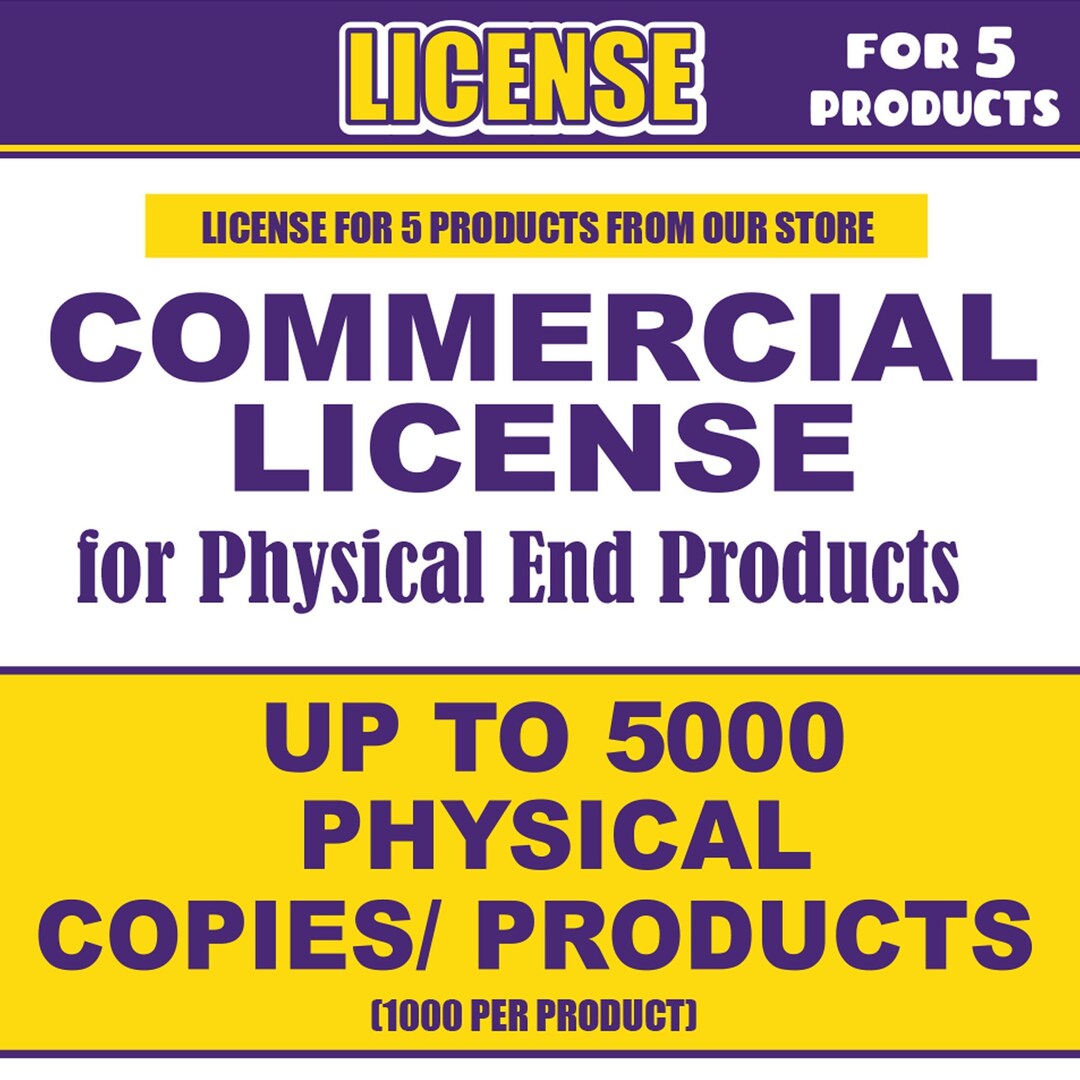 Commercial License for Physical End Products | up to 5000 Physical ...