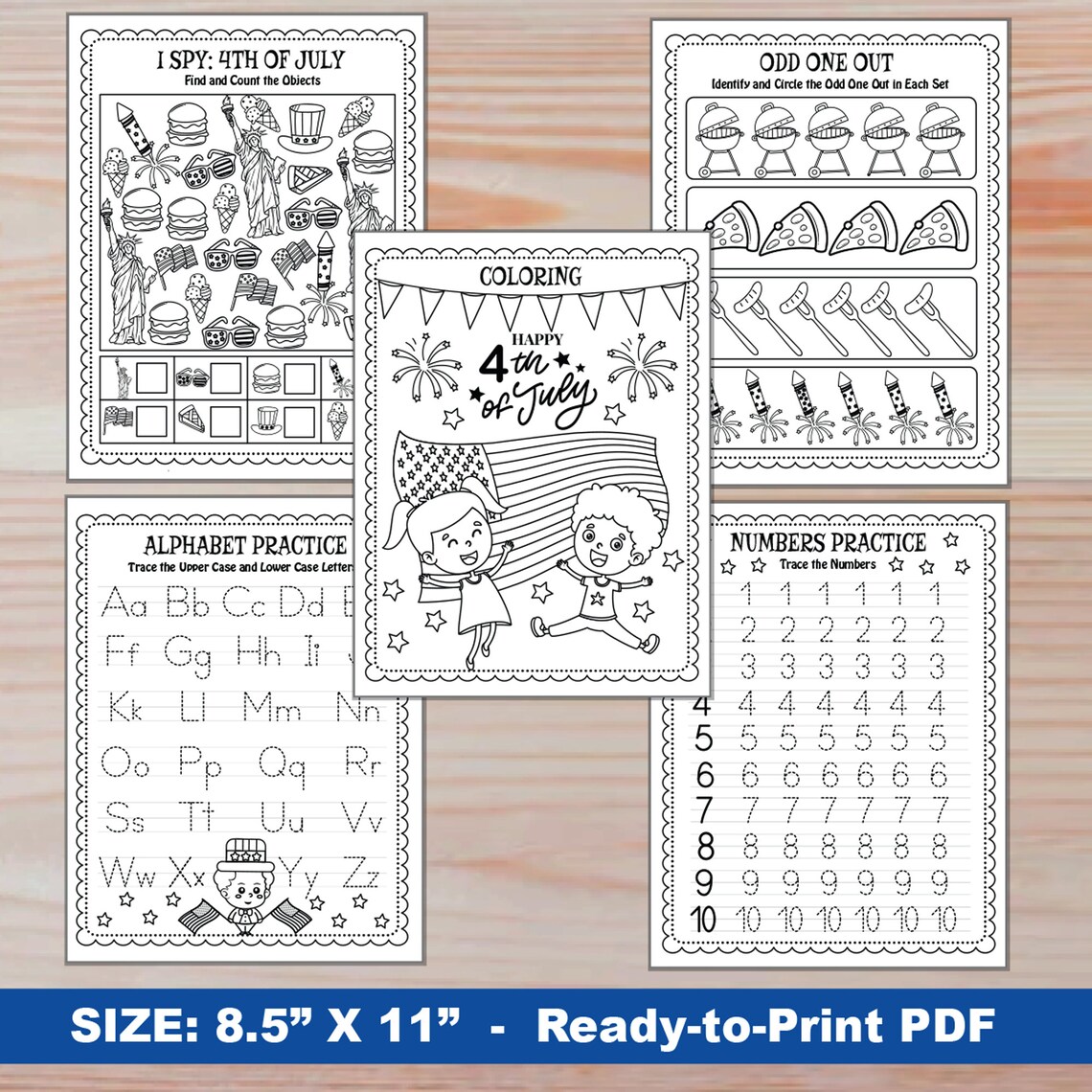 4th of July Activity Pack for Kids Independence Day - Etsy