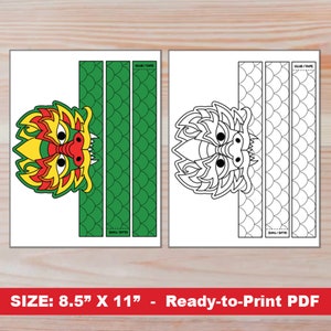 Chinese New Year Paper Crowns for Kids | PRINTABLE Paper Hat Headbands ...