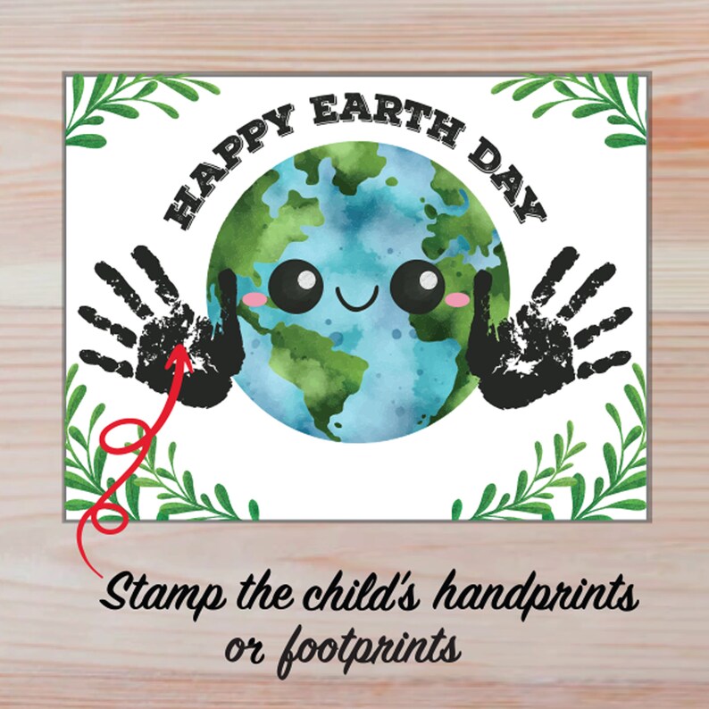 Earth Day Handprint Art Craft BUNDLE PRINTABLE Earth Day - Etsy