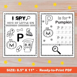 Halloween I Spy A-Z | PRINTABLE | Letter Tracing & Coloring | Halloween ...