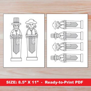 President's Day PRINTABLE Bookmarks for Kids | President's Day ...