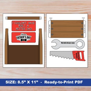 Father's Day Crafts & Activity | Toolbox Card for Dad | Coloring Best ...