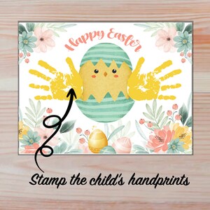 Easter Handprint Art BUNDLE | PRINTABLE Happy Easter Activity Crafts ...