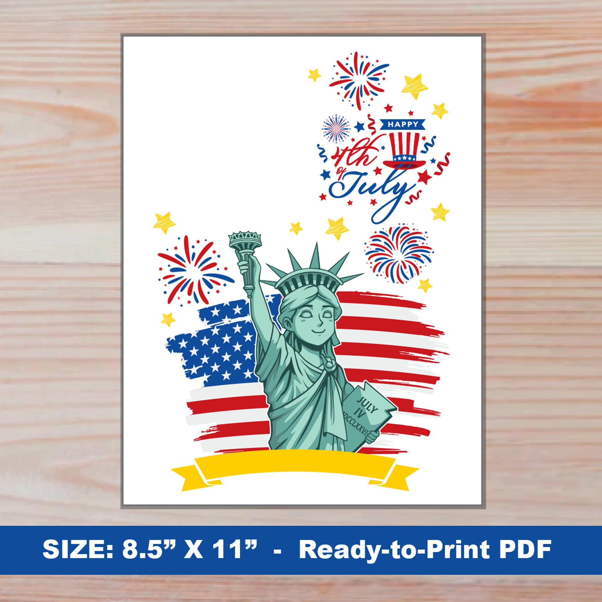 4th of July Handprint Art Statue of Liberty Crafts PRINTABLE Handprint ...