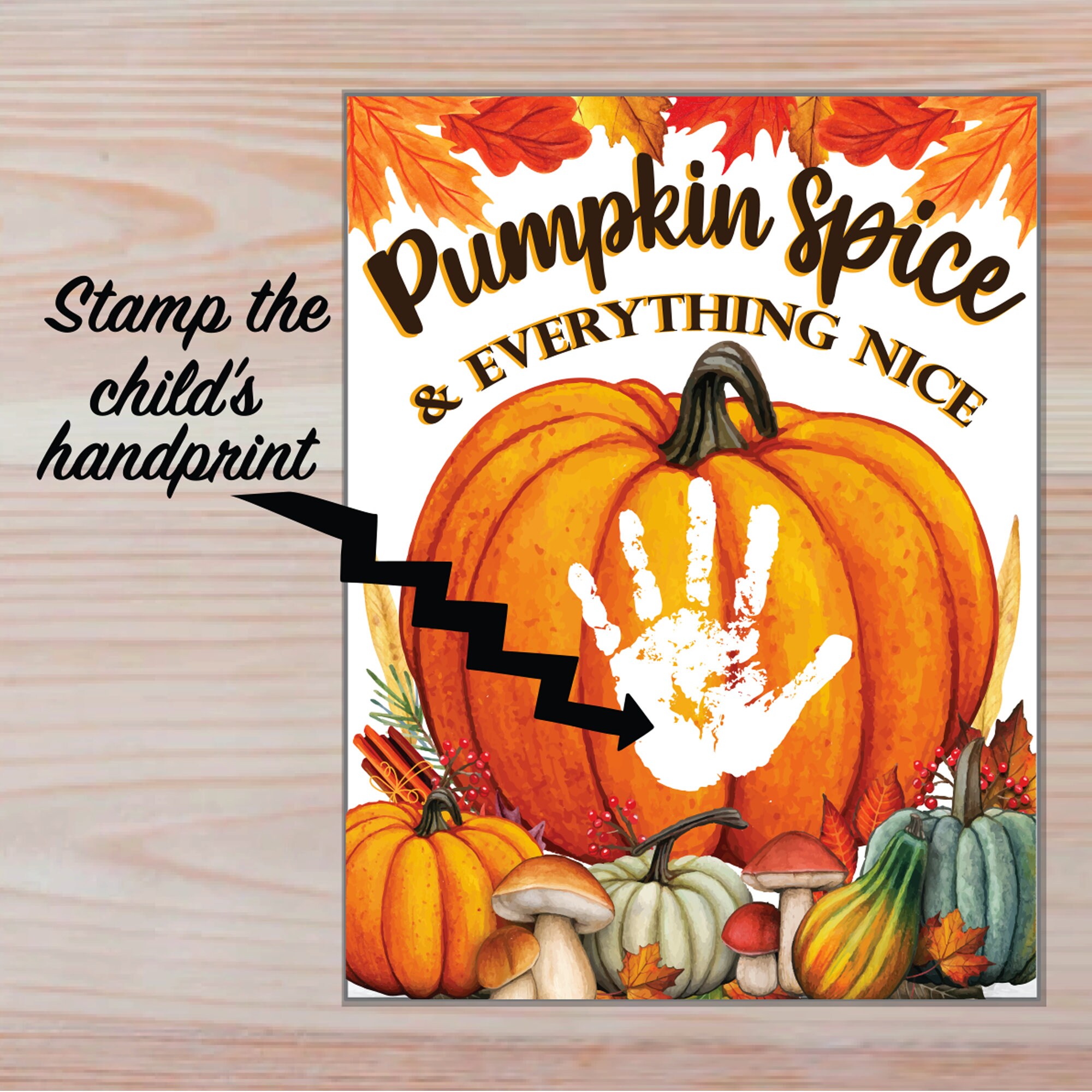 Fall Handprint Art BUNDLE SET of 3 Pumpkin, Squirrel, Fall Leaves ...