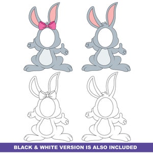 Easter Bunny Faceless Add Your Own Photo Picture | PNG Easter Bunny Boy ...