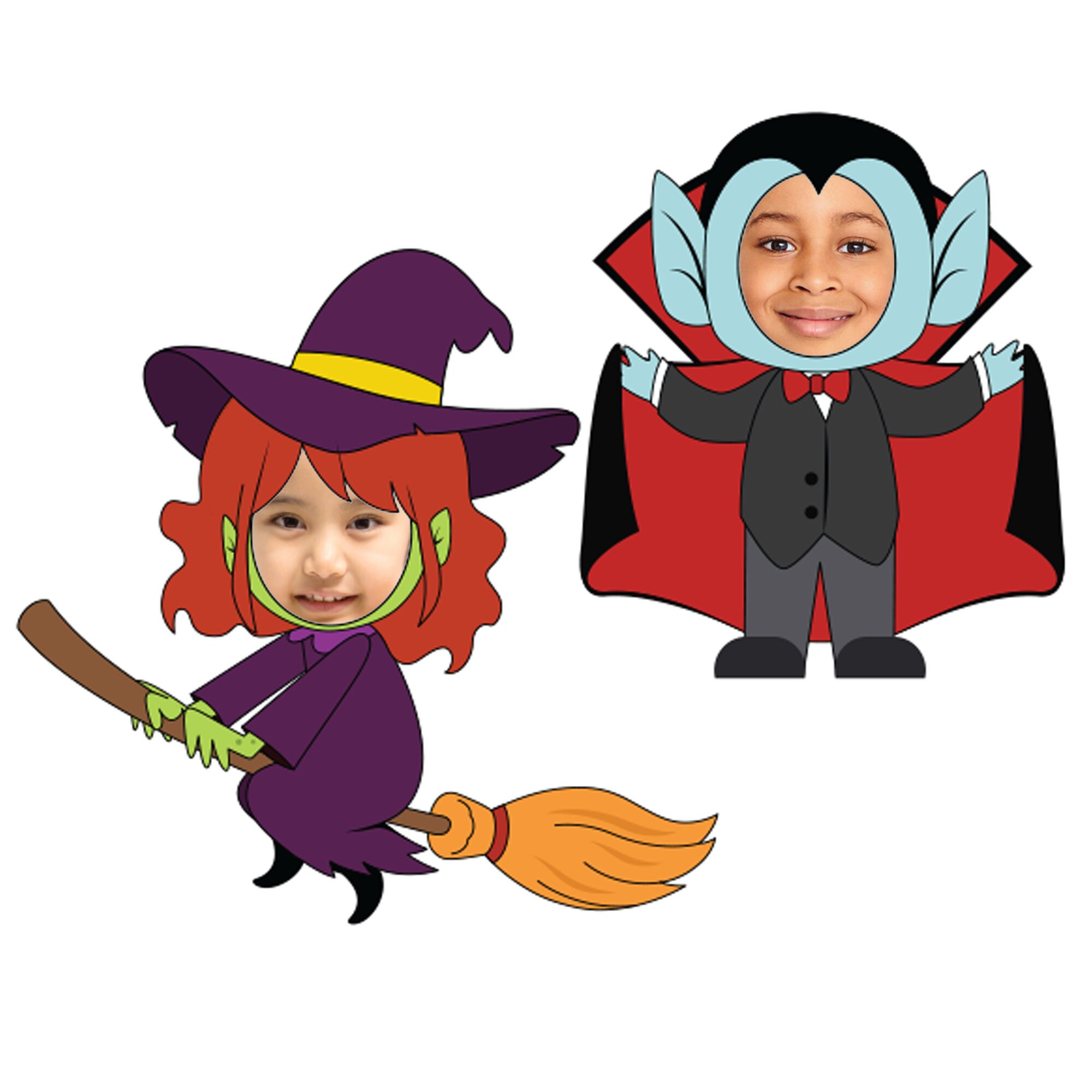 Halloween Add Your Own Photo Picture PNG Vampire & Witch Add Photo ...