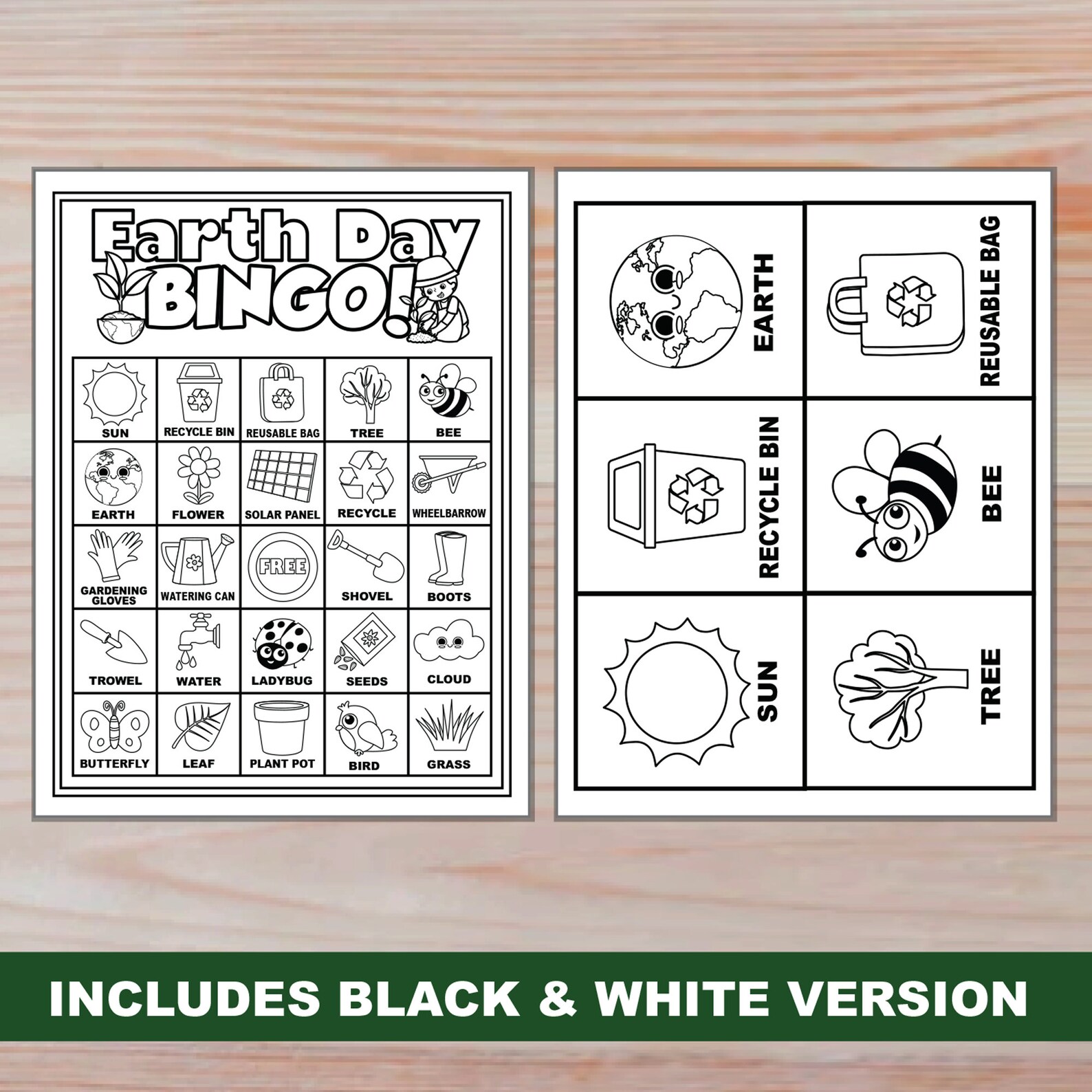 Earth Day Printable Bingo Game Classroom Bingo Activity for Classroom ...