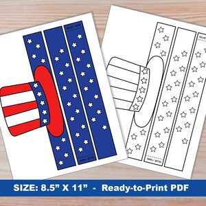 4th of July Paper Crowns | Patriotic America Paper Hat Headband ...