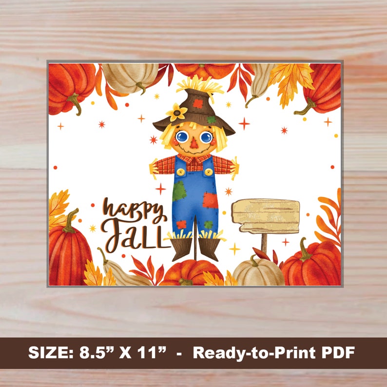 Fall Scarecrow Handprint Art PRINTABLE Keepsake Gift - Etsy