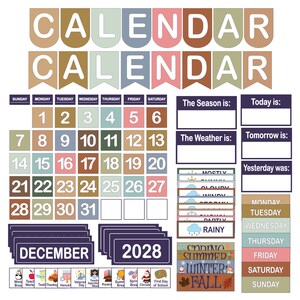 Classroom Calendar Display and Weather Set | PRINTABLE Calendar | Wall ...