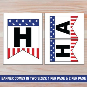 Memorial Day PRINTABLE Banner | Memorial Day Patriotic USA Garland ...