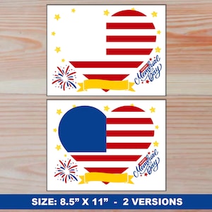 Memorial Day Handprint Wall Art | BUNDLE - SET of 3 American Flag ...