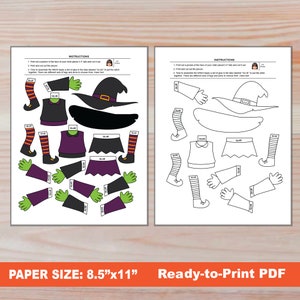 Build-a-witch Face Photo Craft | Halloween Craft for Bulletin Board ...