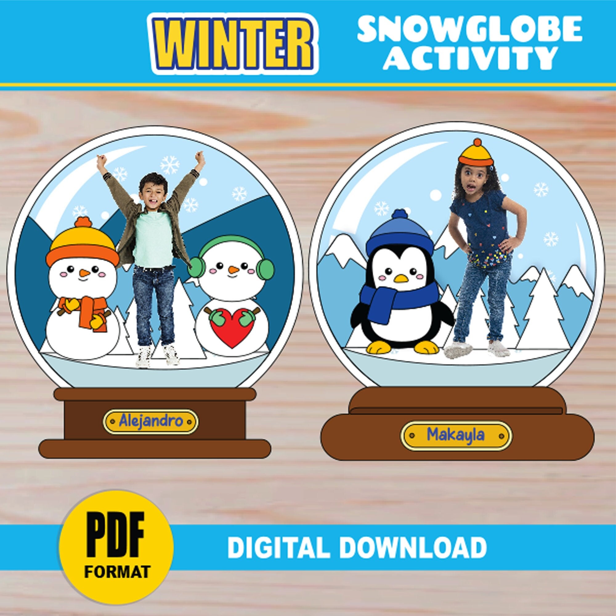 Winter Snowglobe Add Your Own Photo Activity Crafts Snow Globe Bulletin ...