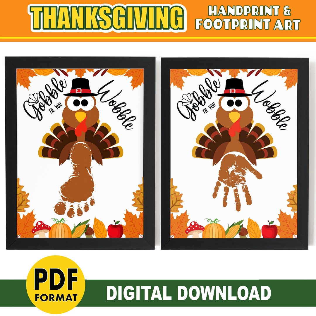 Turkey Handprint Craft | Thanksgiving Handprint Art - Set of 2 ...