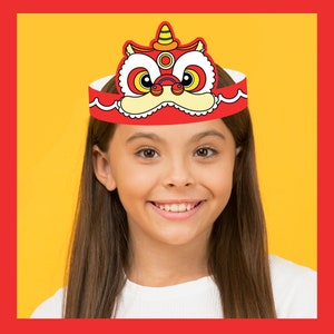 Chinese New Year Paper Crowns for Kids | PRINTABLE Paper Hat Headbands ...