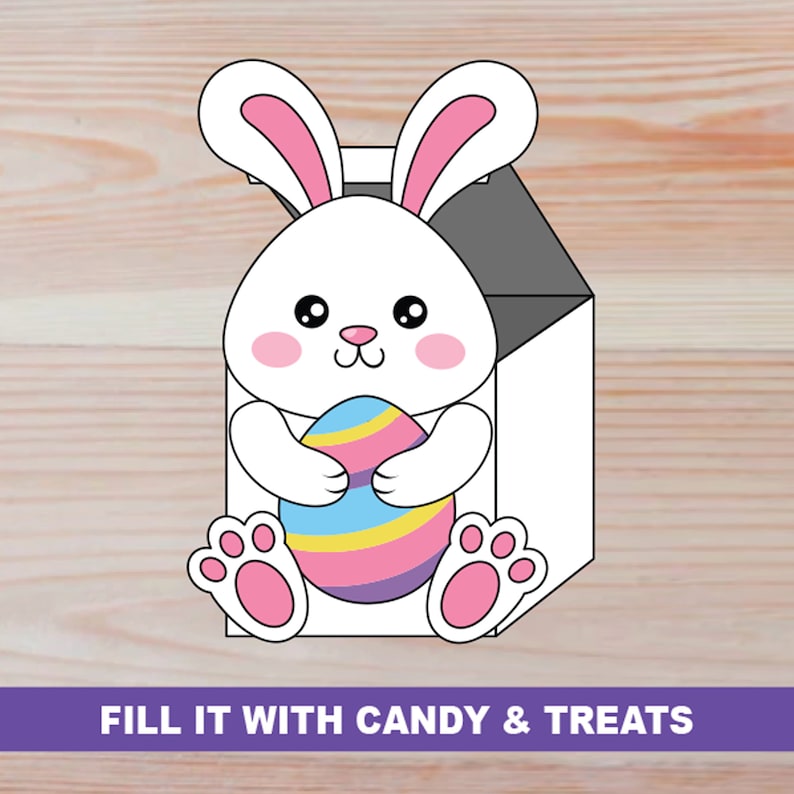 Easter Treat Box PRINTABLE Easter Bunny Party Favor Boxes - Etsy