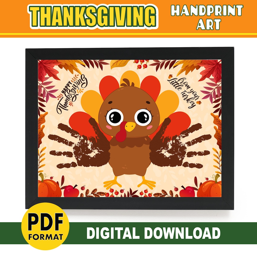 Thanksgiving Handprint Art | Turkey Handprint Craft | Happy ...