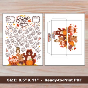 Fall Savings Challenge + Cash Envelope | Printable Color in Fall Autumn ...