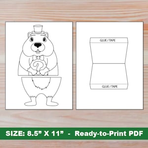 Groundhog Day PRINTABLE Activities and Craft for Kids | Groundhog Paper ...