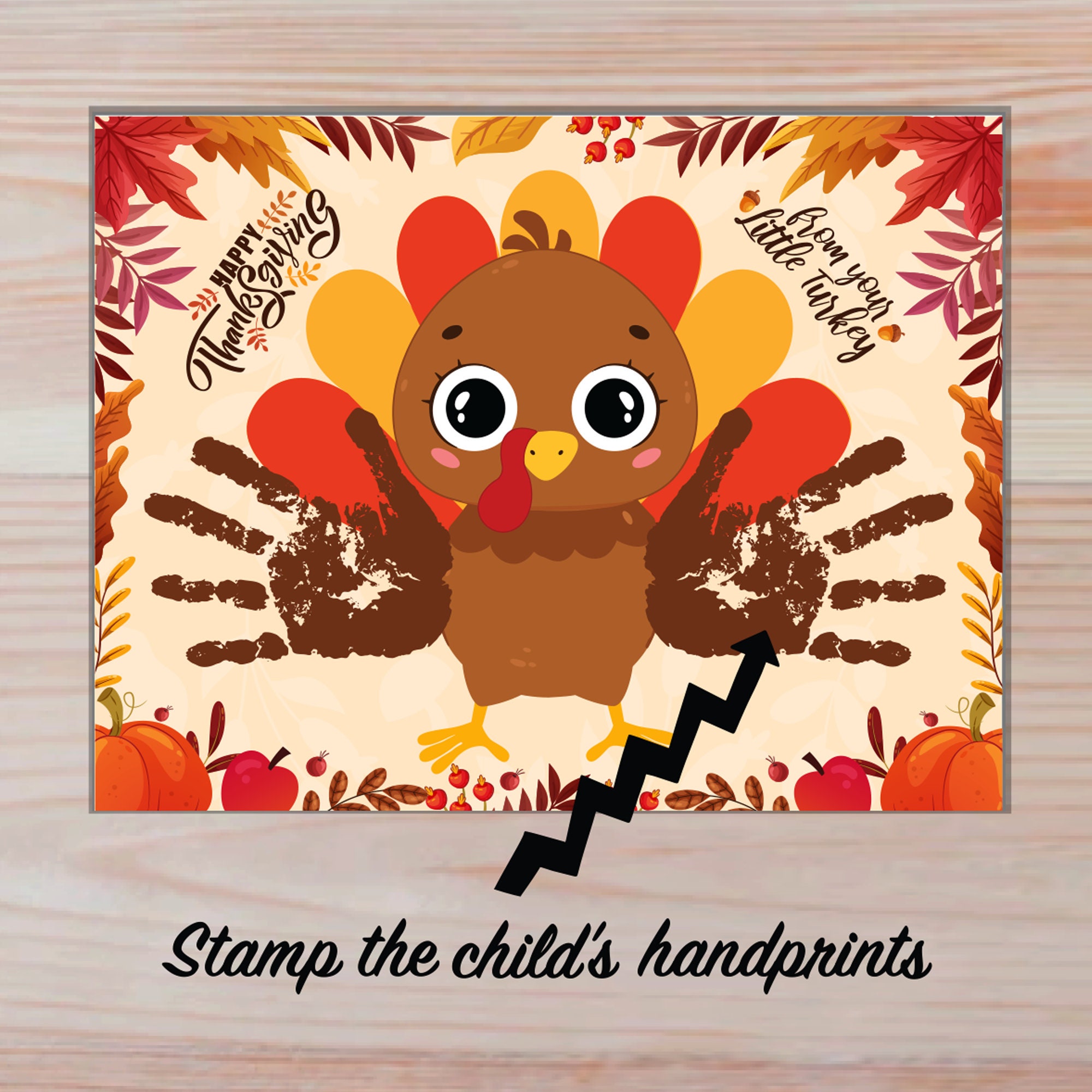 Thanksgiving Handprint Art Turkey Handprint Craft Happy - Etsy