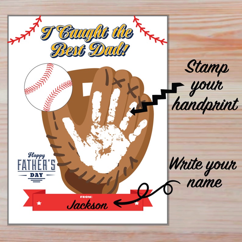 Handprint Baseball Father's Day Craft | DIY Keepsake Gift (digital ...
