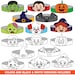 Halloween Paper Crowns for Kids Big BUNDLE of 16 PRINTABLE - Etsy