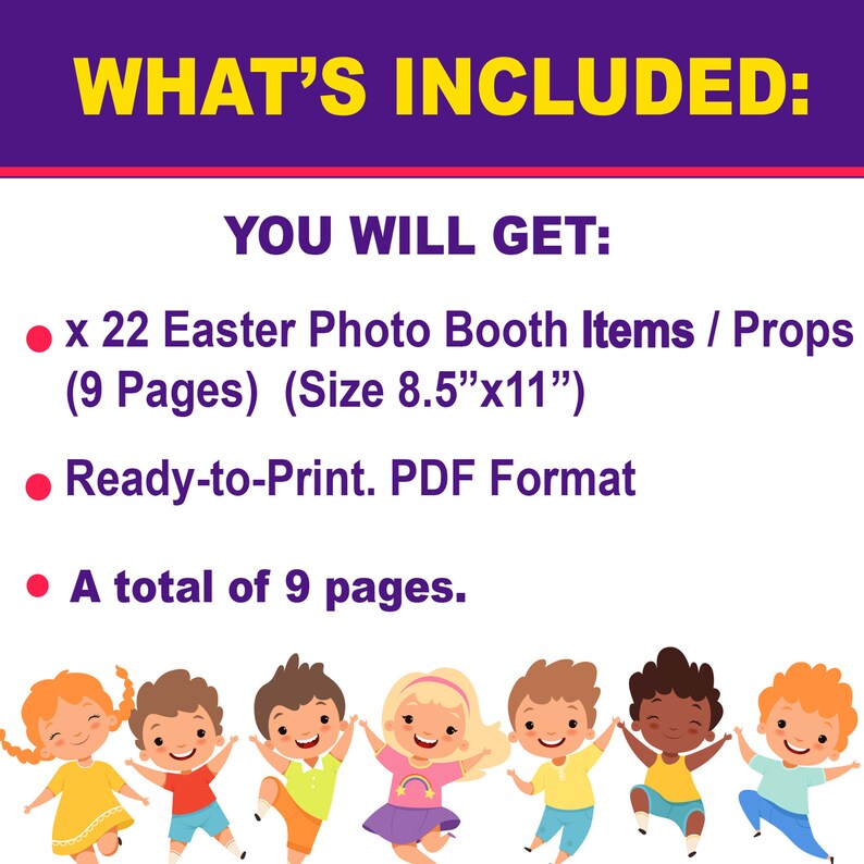 Easter Photo Booth PRINTABLE Props Photobooth Kit 22 Items - Etsy