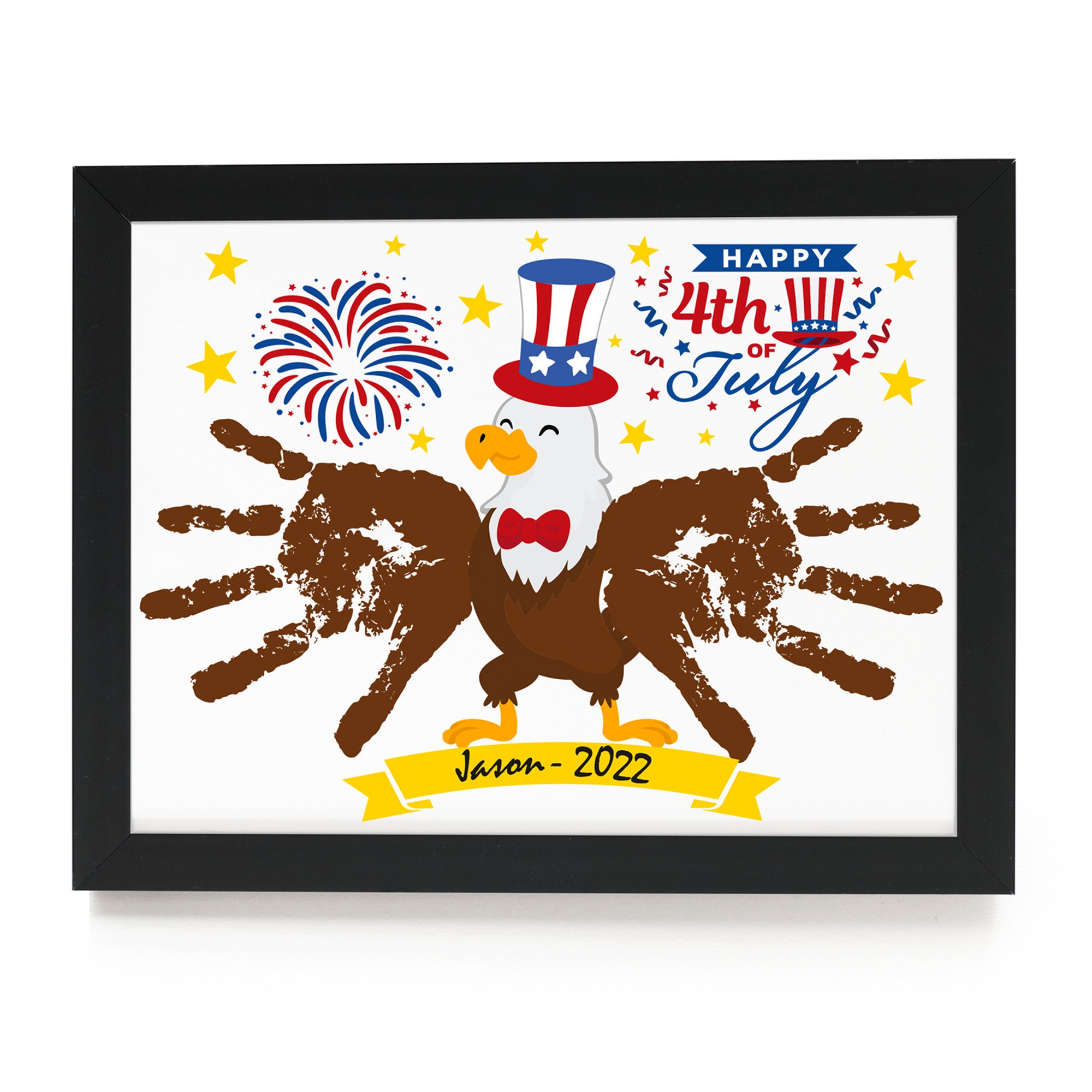 4th of July Handprint Art Eagle Crafts PRINTABLE Handprint Keepsake ...