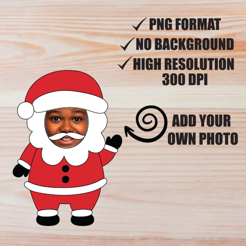 Christmas Add Your Own Photo Picture PNG Santa & Reindeer Add Photo ...