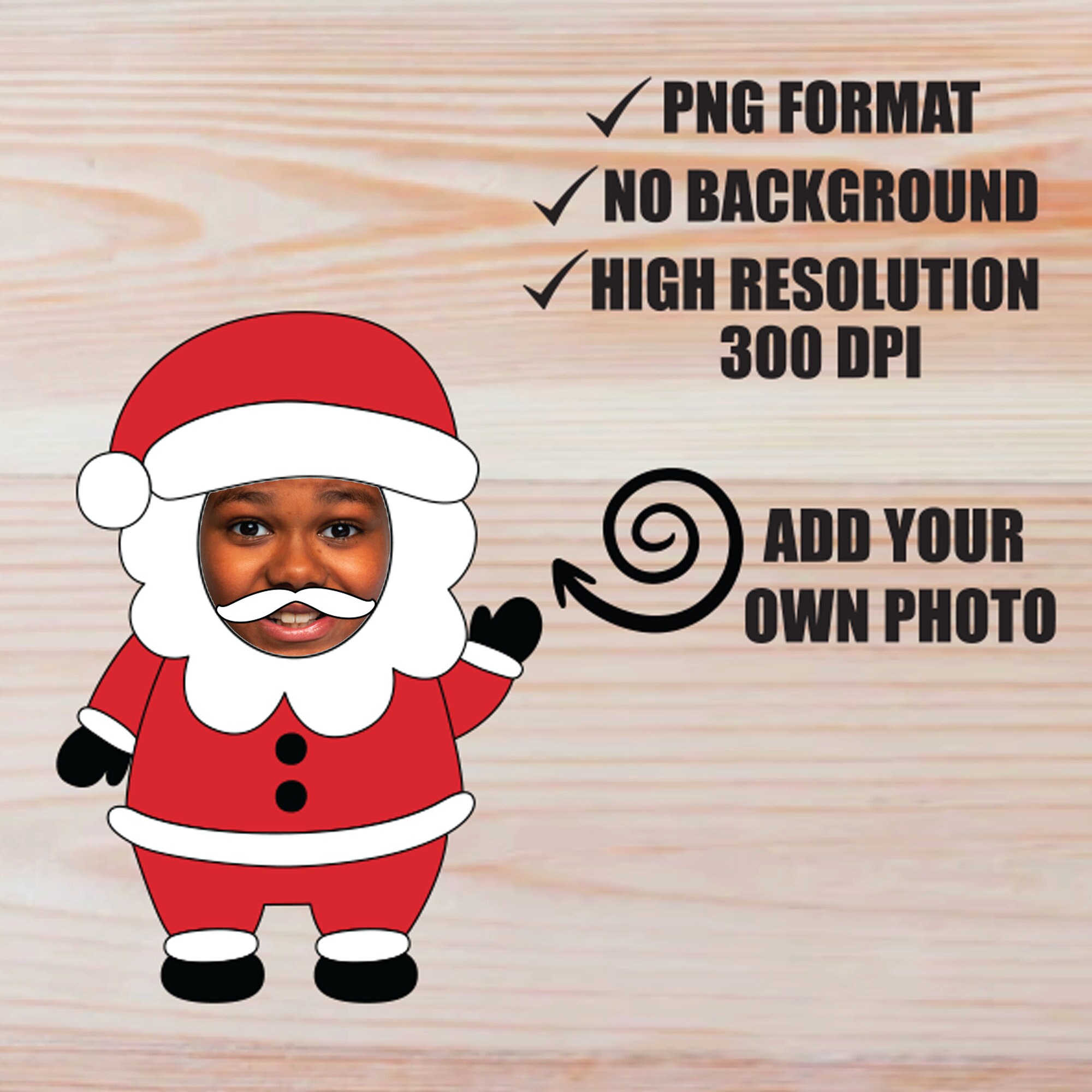 Christmas Add Your Own Photo Picture | PNG Santa & Reindeer Add Photo ...