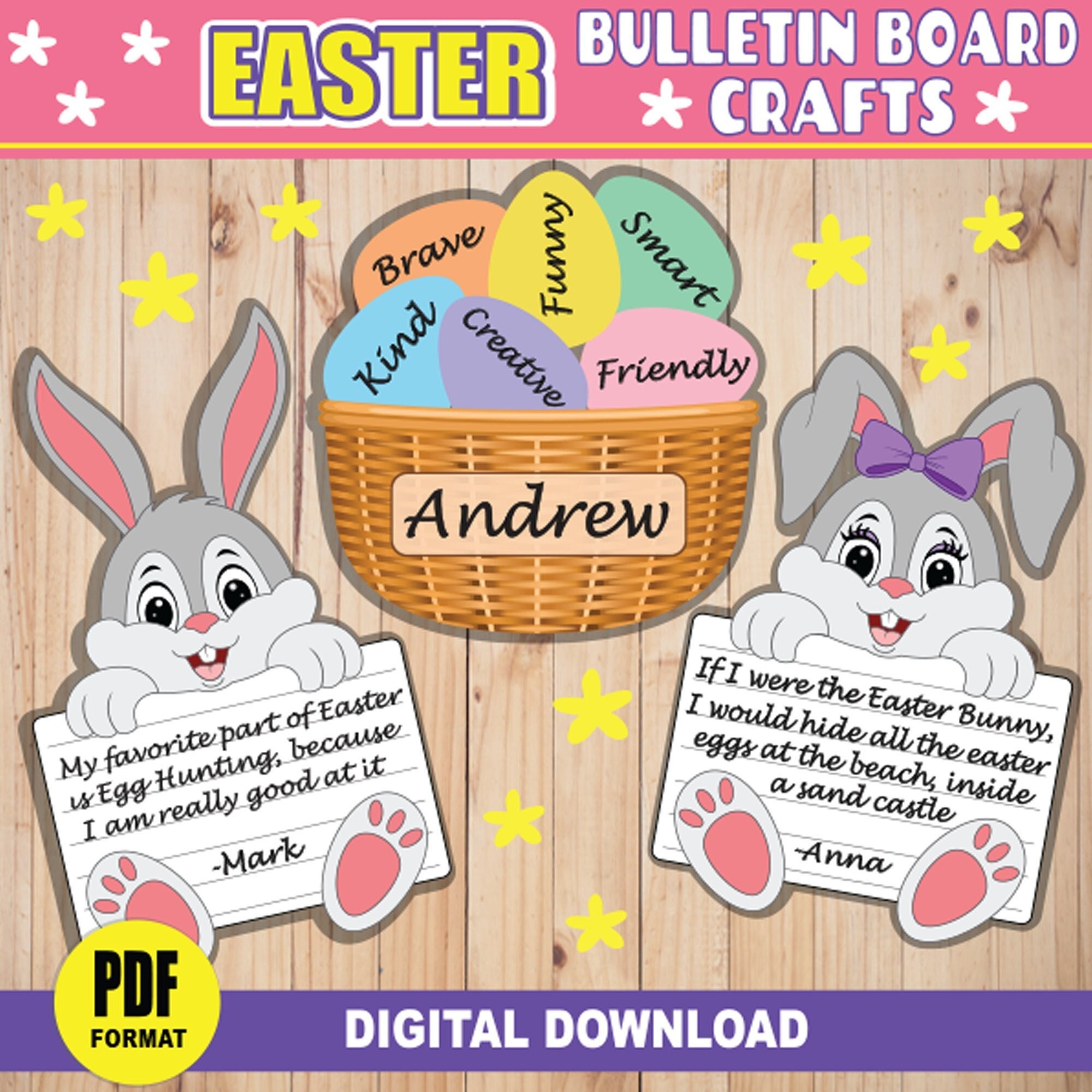 Easter Crafts for Bulletin Board PRINTABLE Easter Activity for Kids ...