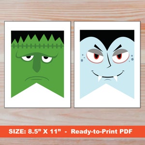 Happy Halloween Printable Banner | Halloween Garland Pennant Banner ...