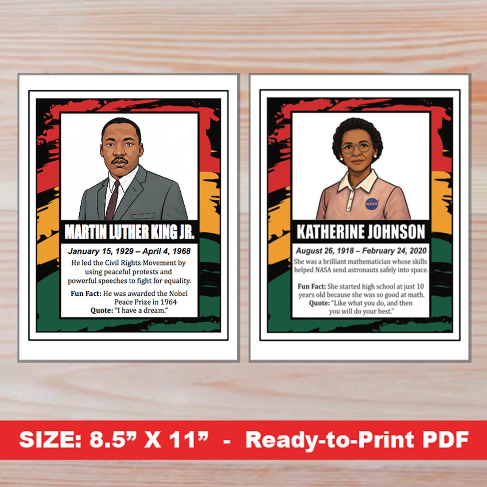 Black History Month Leaders Biography Posters | 20 Influential ...