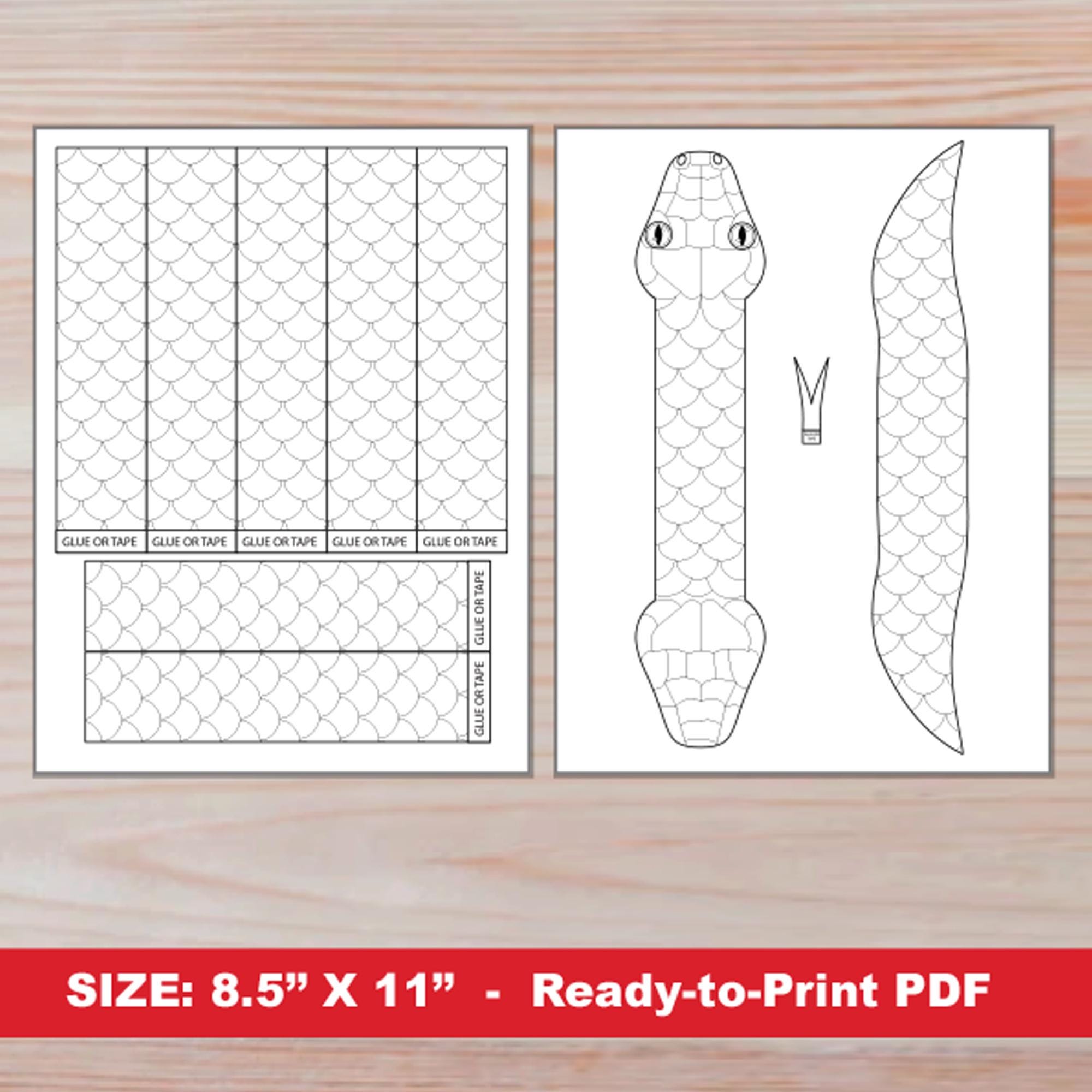 Snake Paper Chain Crafts | Chinese New Year PRINTABLE Year of the Snake ...